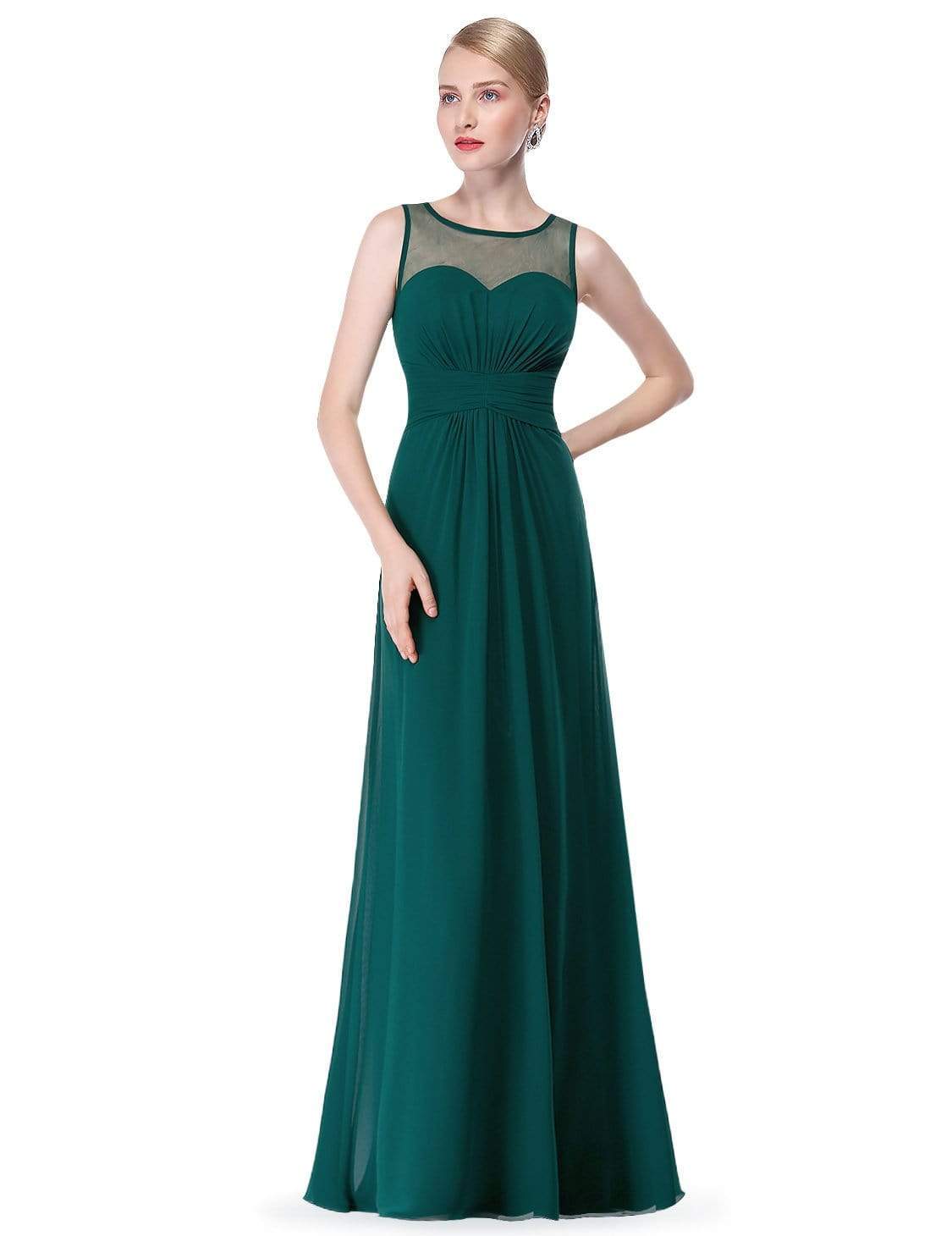 Empire Waist Long Chiffon Bridesmaid Dress Ever Pretty Us