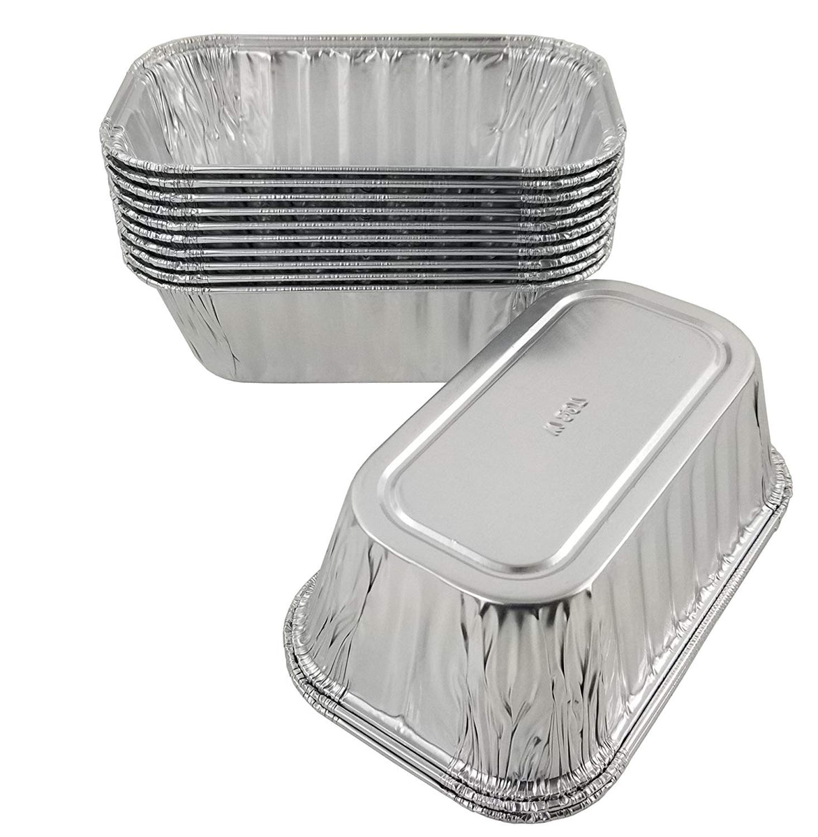 1 Lb Aluminum Foil Mini Loaf Pan Whigh Dome Lid 50pk Foil