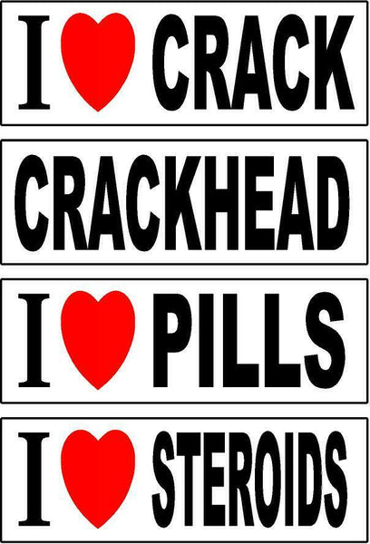 Set Of 4 Prank Magnetic Bumper Stickers Magnets Funny Hilarious Crackh