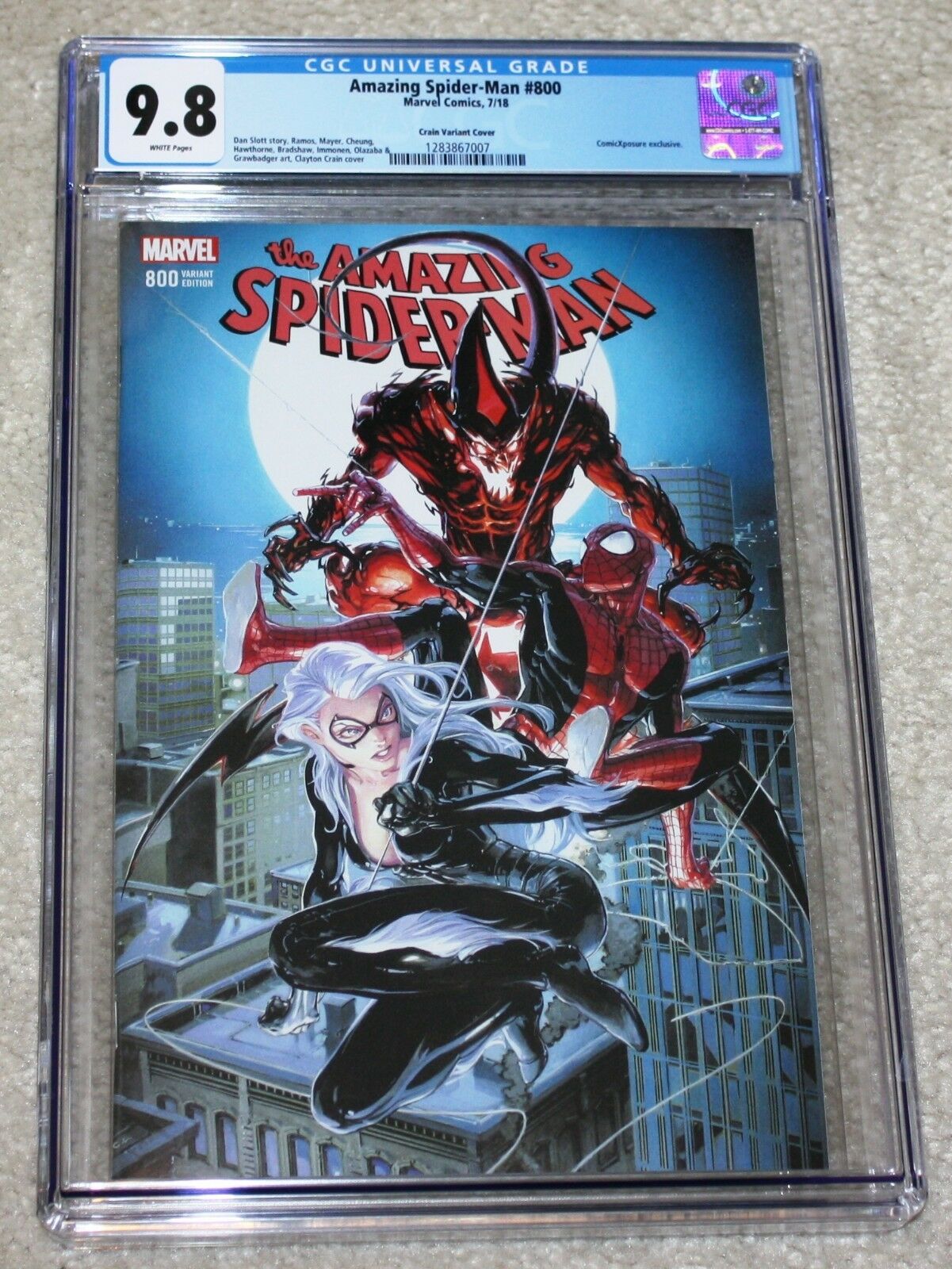 Amazing Spider Man 800 Cgc 98 Clayton Crain Variant Red Goblin East