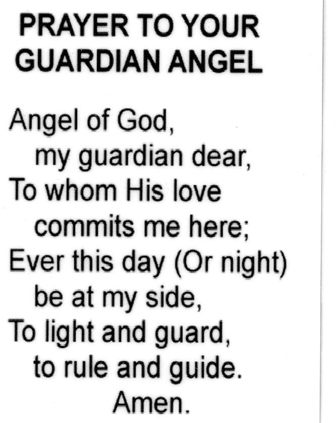 Guardian Angel Prayer Laminated Holy Cards Quantity 25 Cards