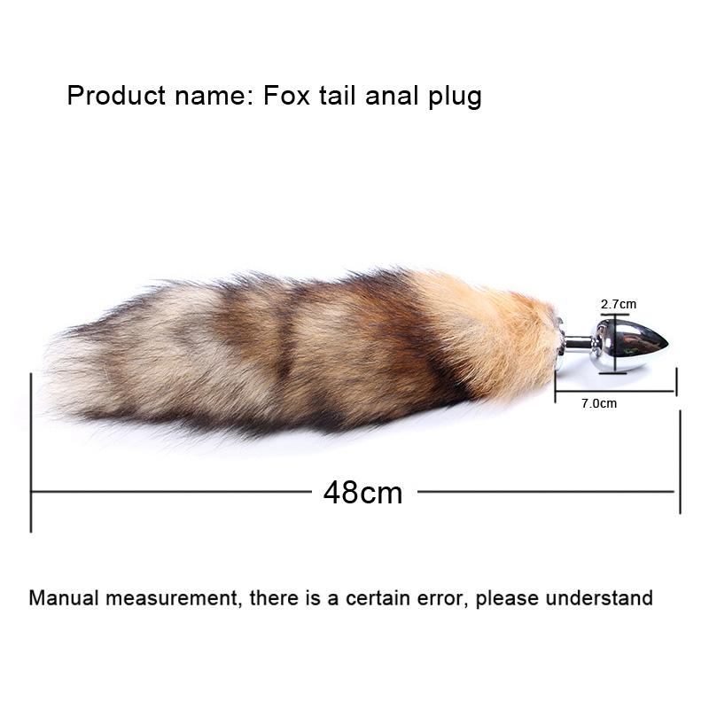 Brown Fox Tail Metal Plug Pluglust