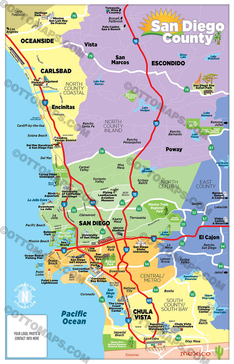 San Diego Tourist Attractions Map