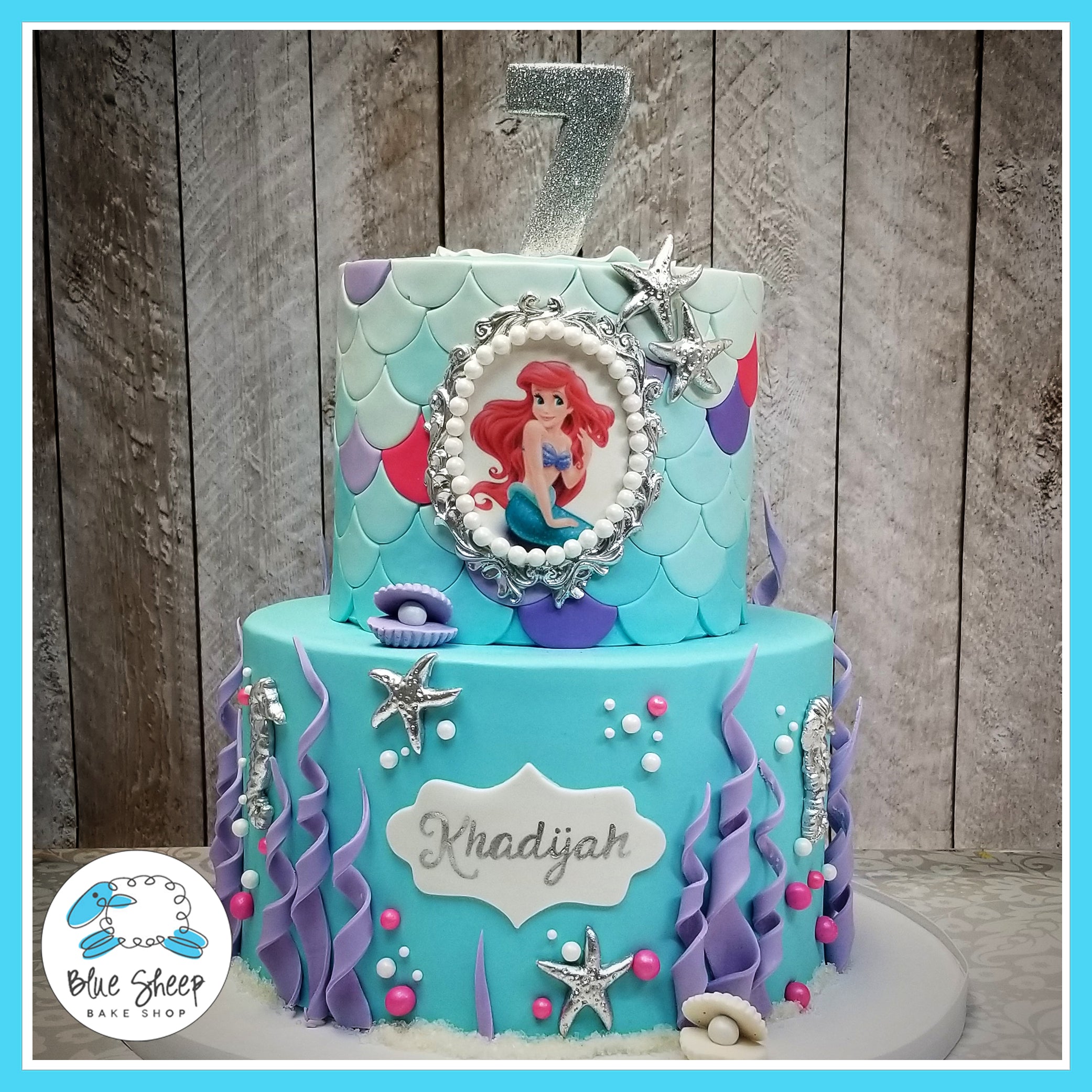 Mermaid Under The Sea Custom Birthday Cake Nj Blue Sheep Bake Shop