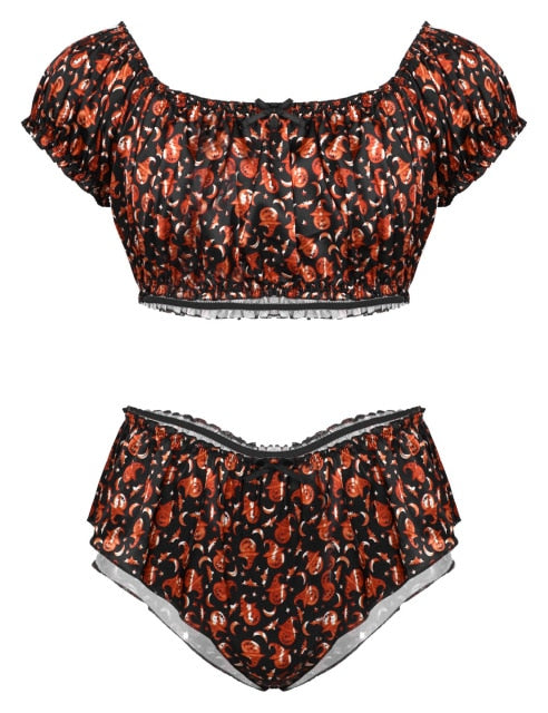 Sexy Pumpkin Sissy Lingerie Set Sissy Panty Shop