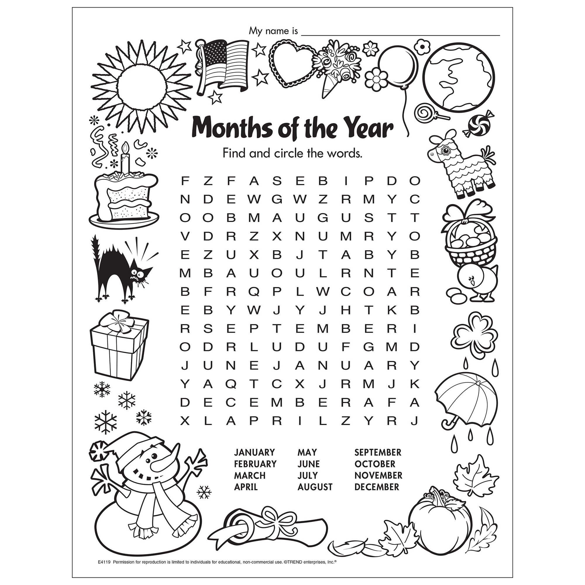 Months Of The Year Printables Pdf Printable Word Searches Porn Sex