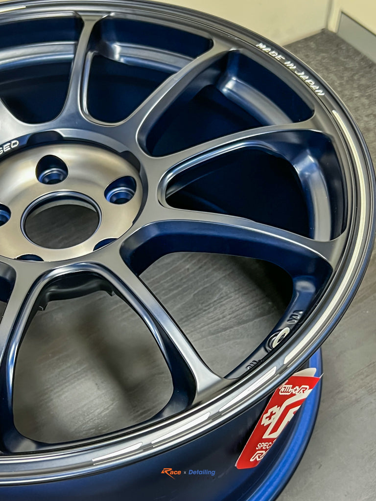 Rays Volk Racing Ze40 Time Attack Iii Metallic Bluematte Black Clear