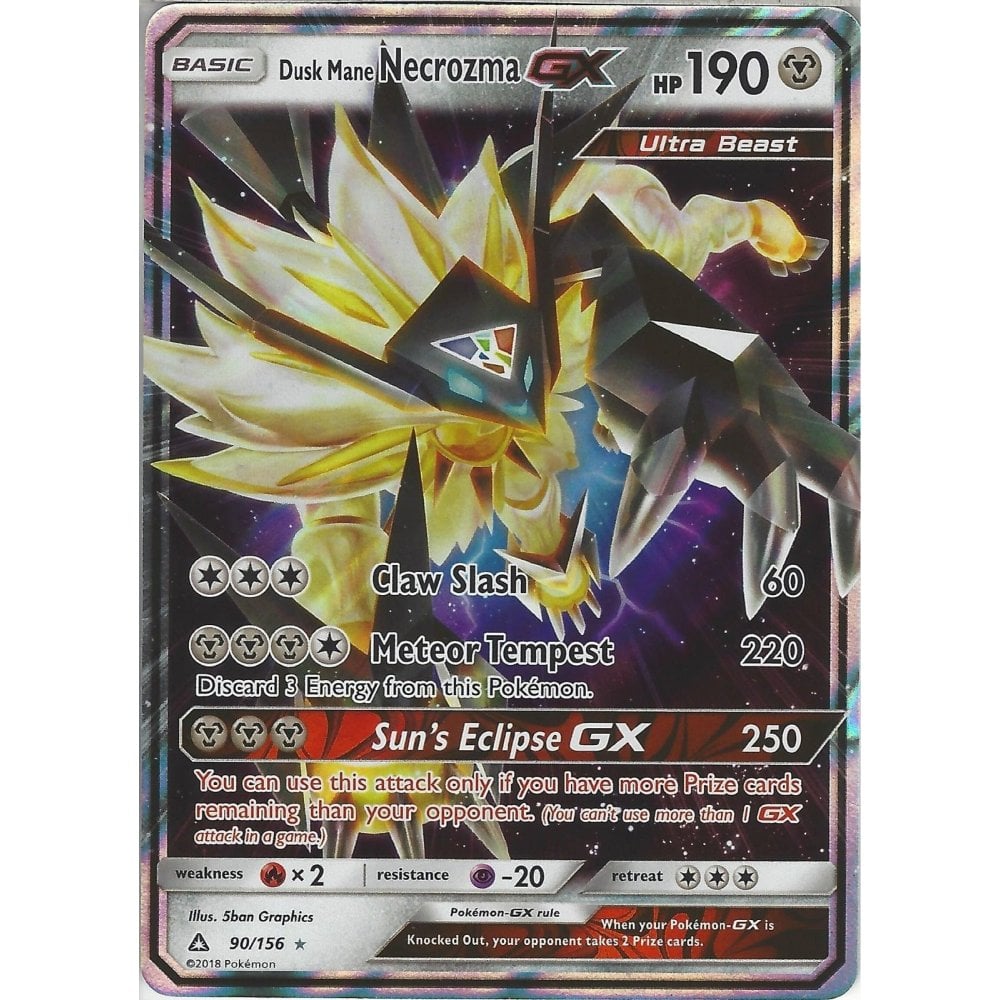 Pokemon Sm 5 Ultra Prism Card Dusk Mane Necrozma Gx 90156 Ultra