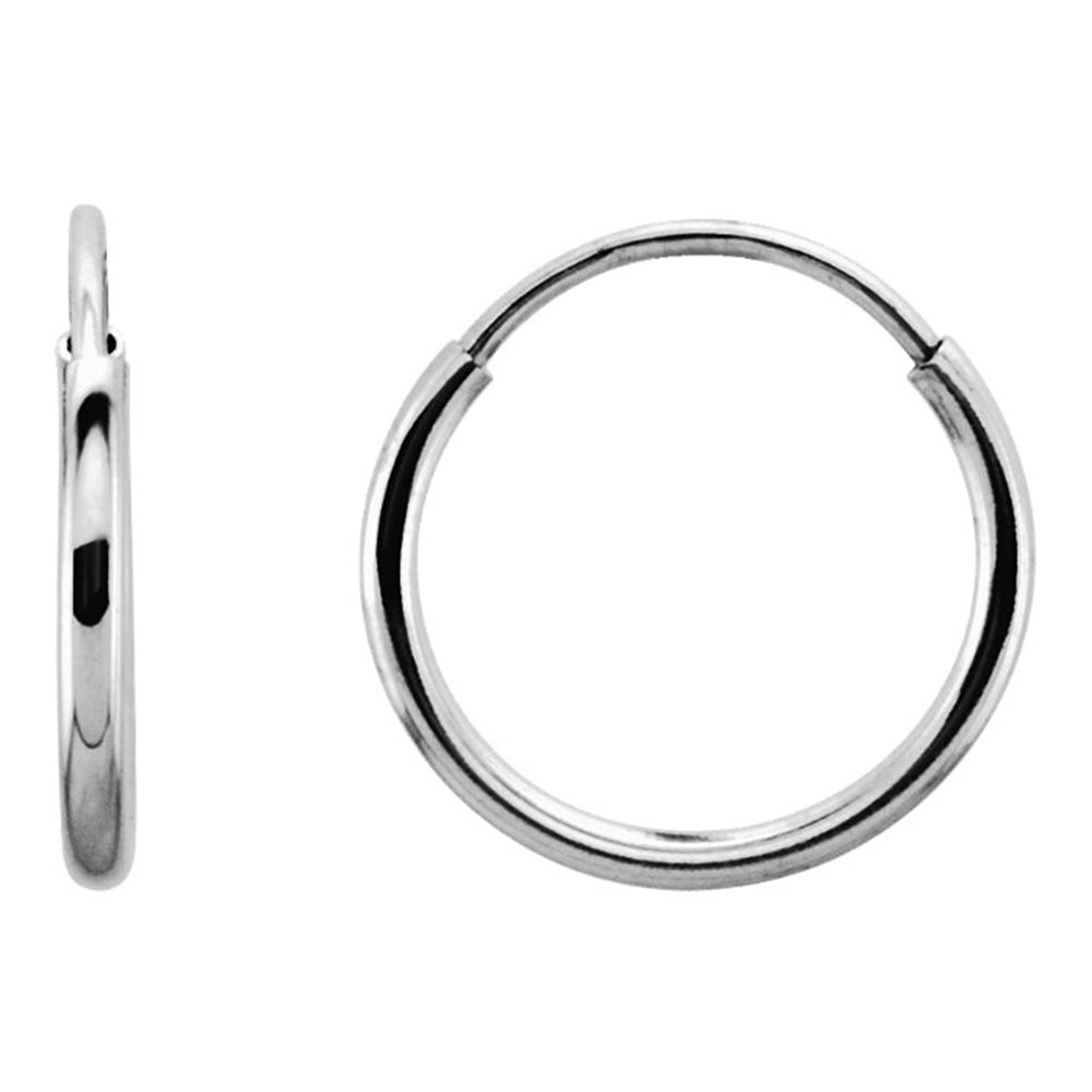 Sterling Silver Endless Hoop Earrings 2mm All Sizes Looptyhoops