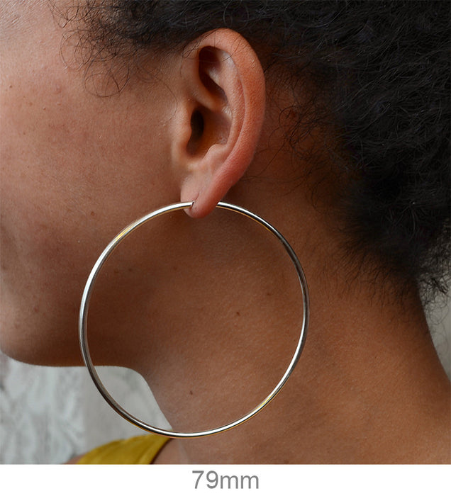 Sterling Silver Endless Hoop Earrings 2mm All Sizes