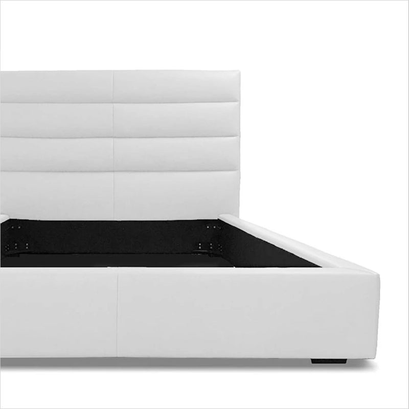 Abaco Leather Bed White Scan Design Modern And Contemporary