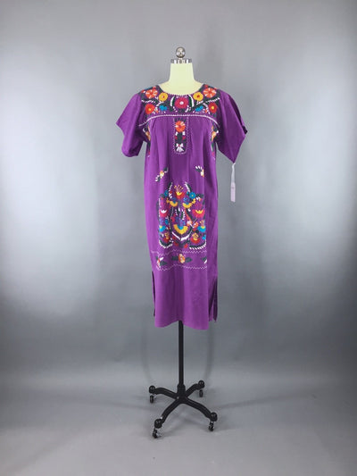Vintage Mexican Dress Oaxacan Embroidered Caftan Thisbluebird