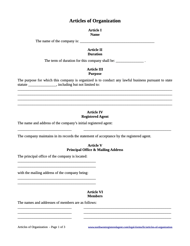 Articles Of Organization Definition Templates And Examples 2024