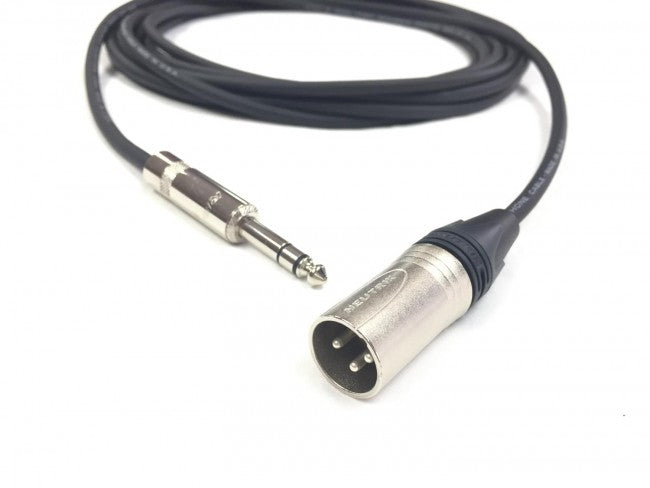 Balanced Xlr Male To 14 Trs Audio Cables With Neutrik Connectors