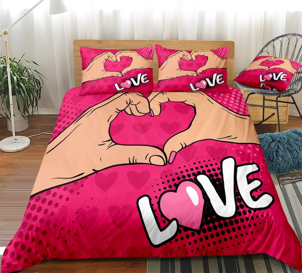 Love Heart Bedding Set Beddiny