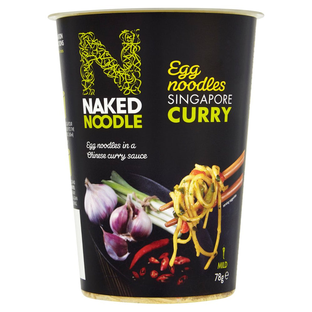 Naked Noodle Egg Noodles Singapore Curry 78g Case Of 12