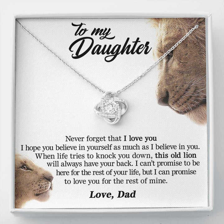 To My Daughter This Old Lion Will Always Have Your Back Love Knot