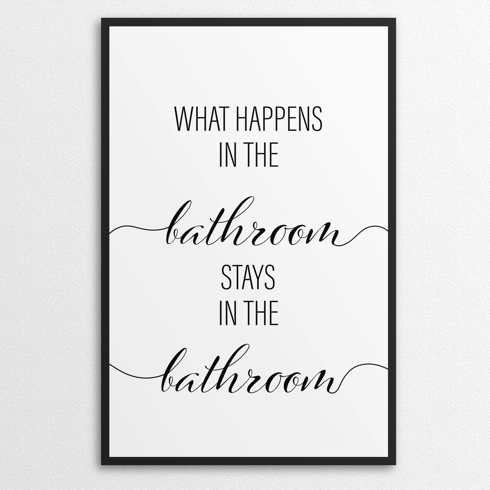 What Happens In The Bathroom Stays In The Bathroom A4 A3 A2 Vintage