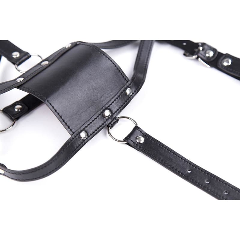 Silent Silicone Mouth Gag Bondage Restraints Pu Leather Open Mouth