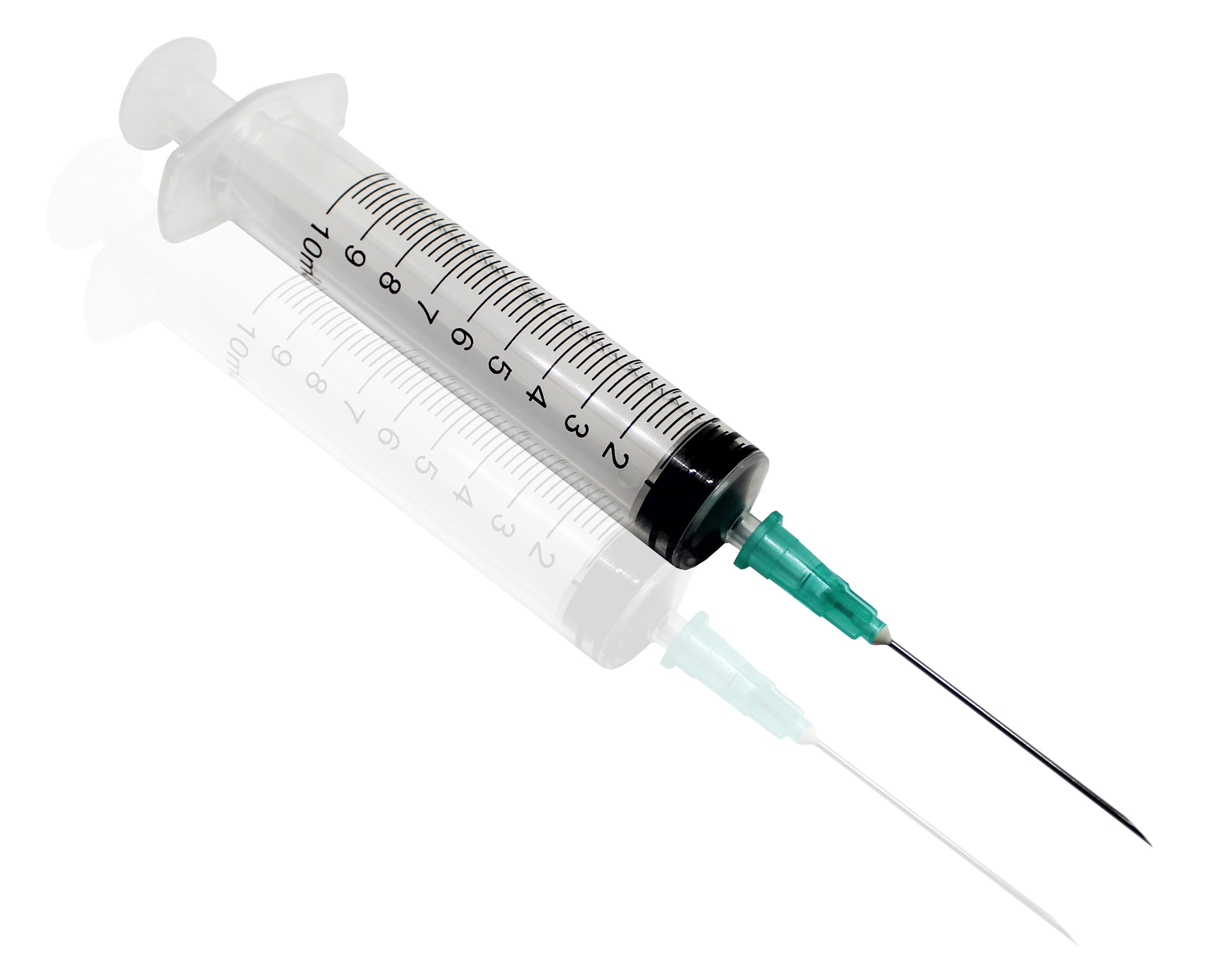 10ml Syringe With 21g Hypodermic Needle Rays Injlight Green 21g X 11