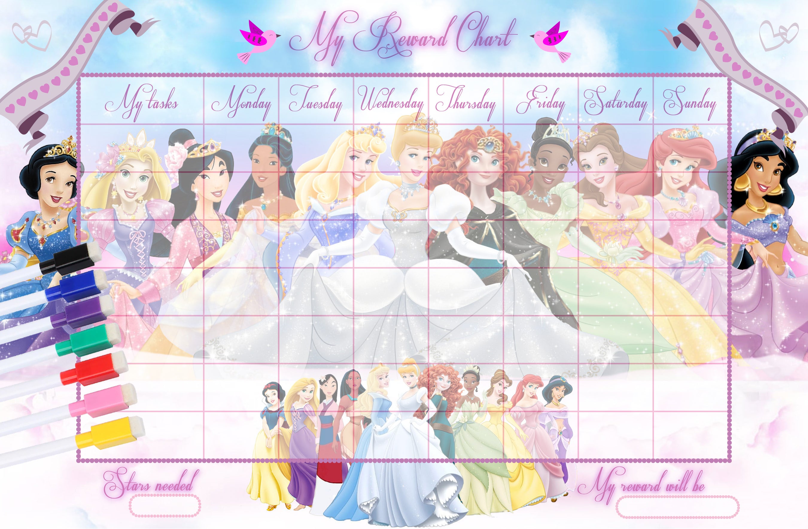 Princess Chart Printable