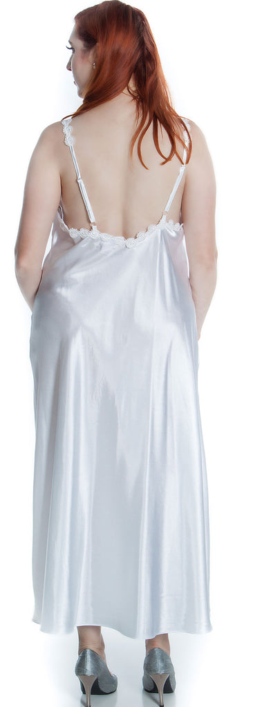 Womens Plus Size Silky Nightgown With Venice Lace 6010x