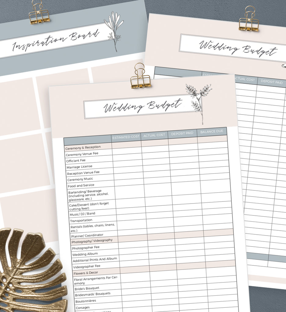 Diy Printable Wedding Planner