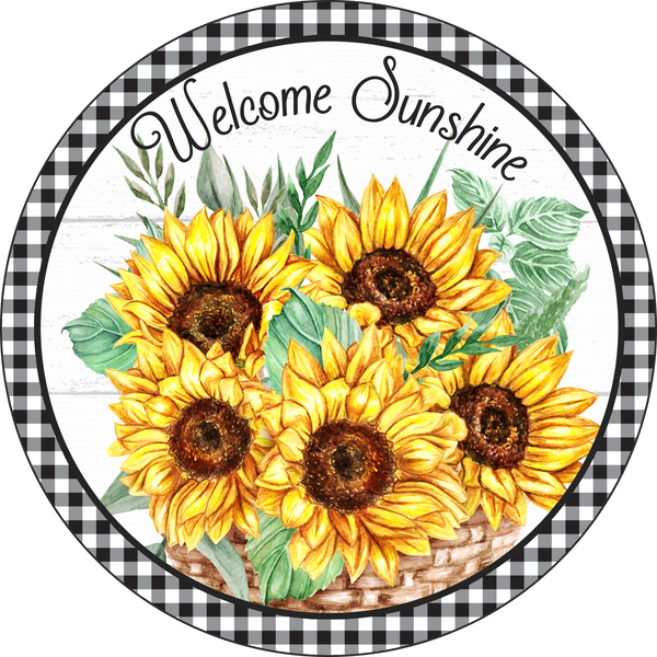 Cow Wreath Signsunflowersbuffalo Plaidwreath Signwreath Attachment