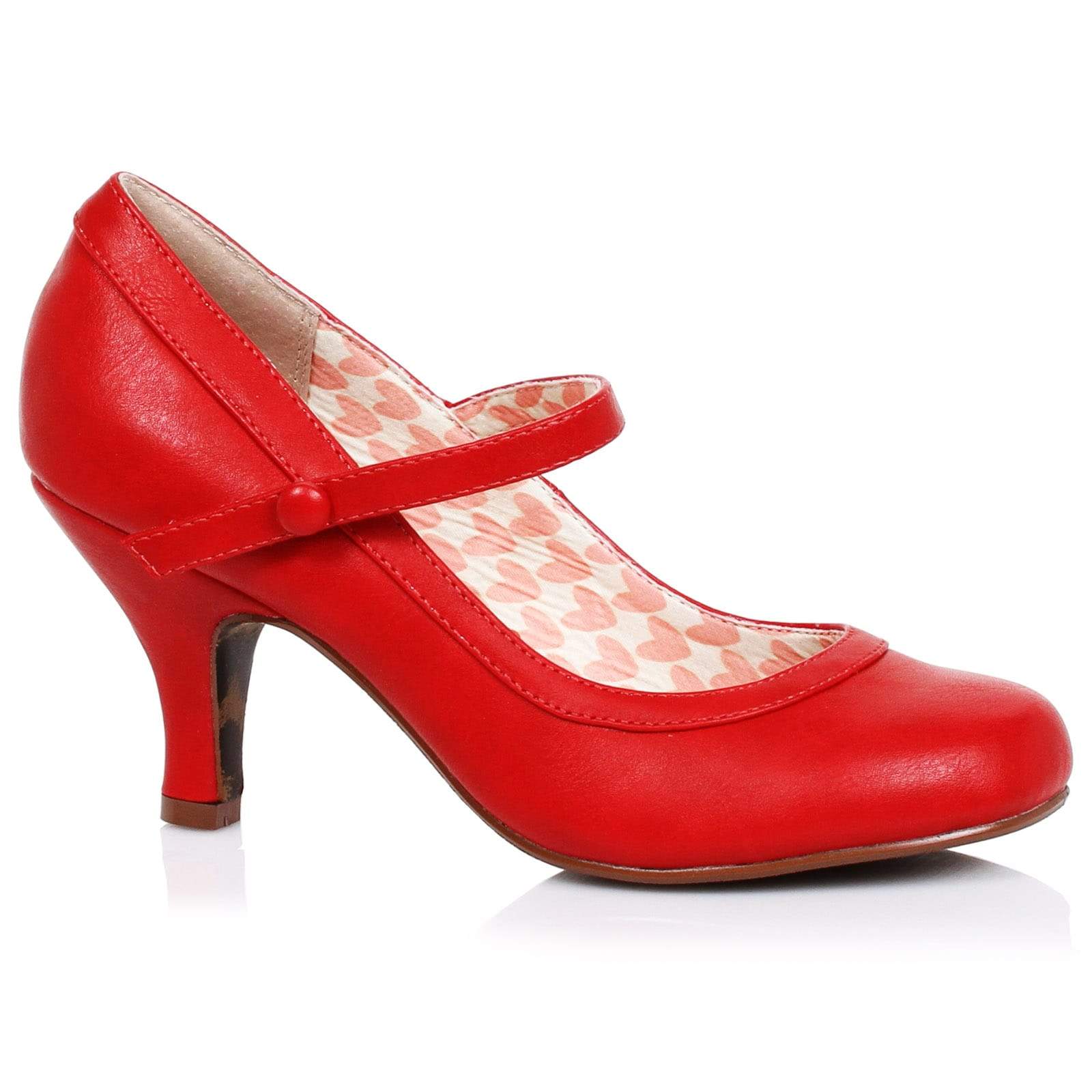 Bettie Page Shoes Bettie Mary Jane Heels Red Atomic Cherry