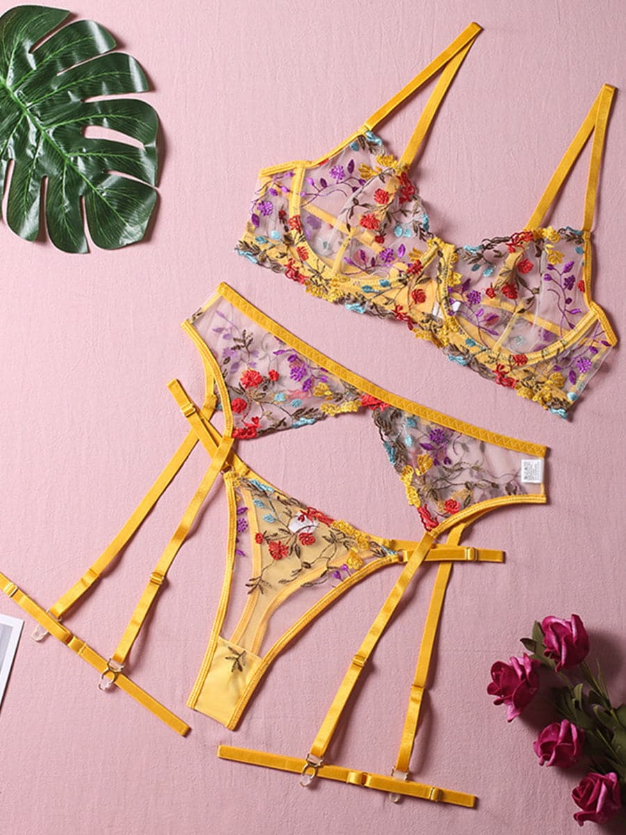 Missord Floral Embroidered Sexy Lingerie Set Msl010 Miss Ord