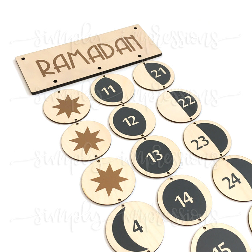 Ramadan Lunar Moon Cycle Count Down Advent Muslim Islamic Calendar