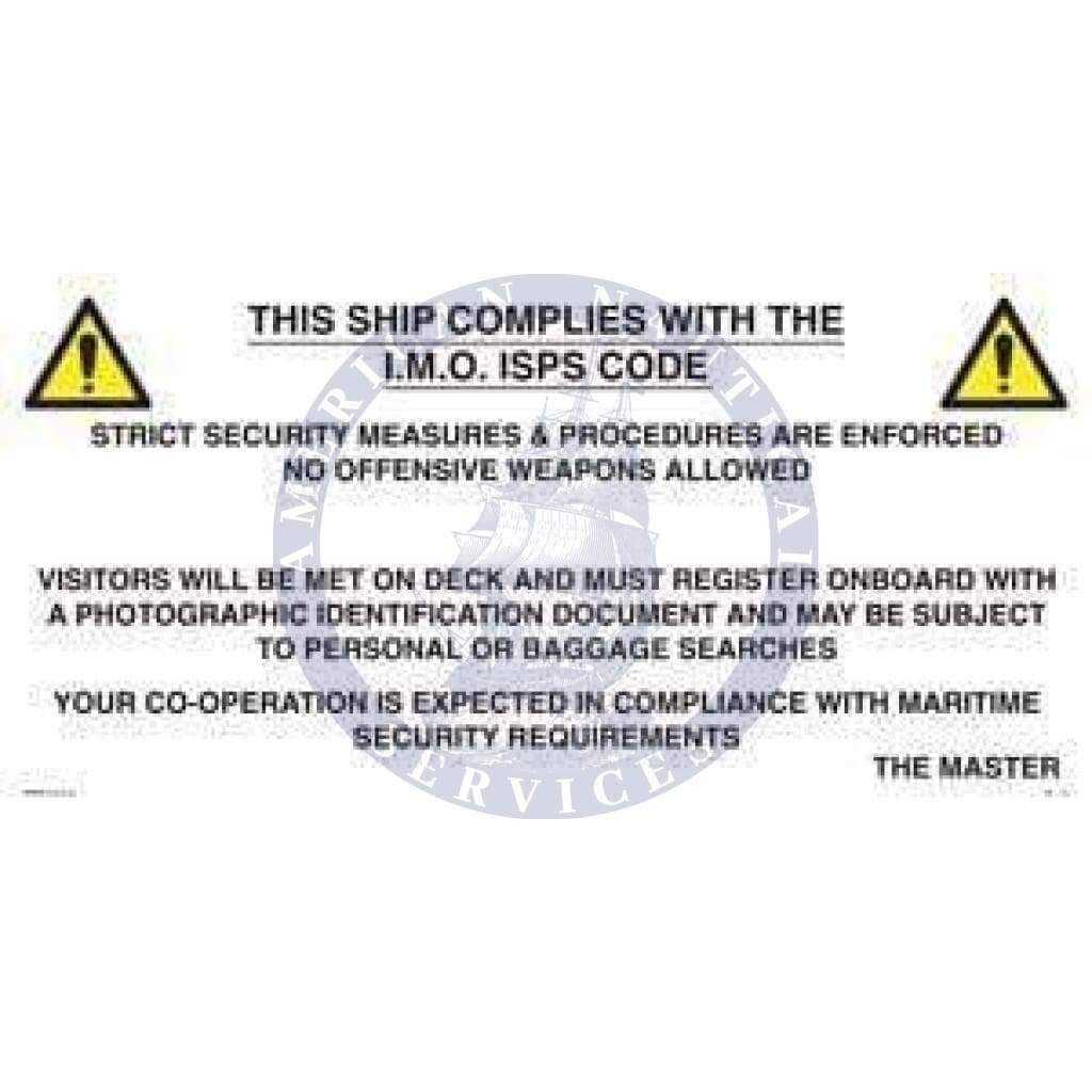 Isps Code Sign Restricted Area Authorized Personnel Only Unauthoriz