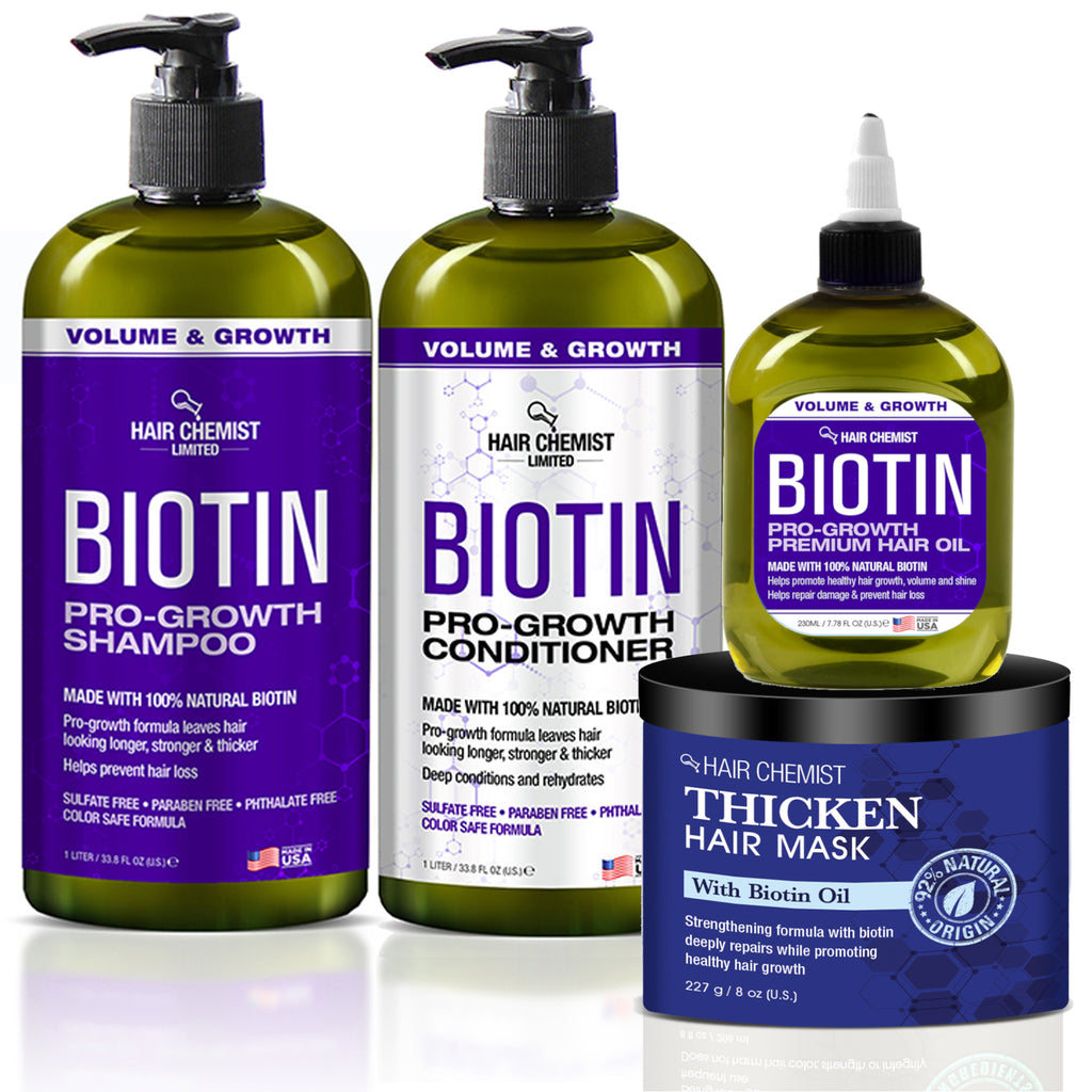 Hair Chemist Biotin Pro Growth 4pc Hair Care Set Includes 338oz Sha