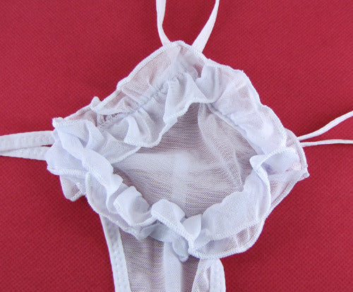 Sexy White Peek A Boo Bikini Style Lingerie Lingeriecats