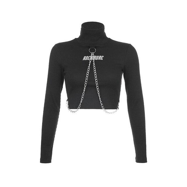 Gothic Rockmore Chain Crop Top Cosmique Studio