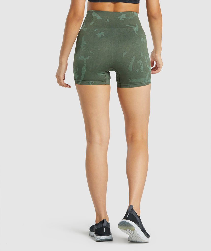 Gymshark Adapt Camo Seamless Shorts Savanna Green Womens Adapt