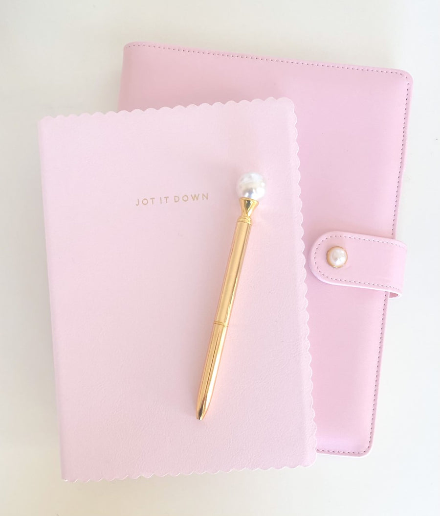 Light Pink Lined Notebook Pink Journal Pink And Gold Notebook