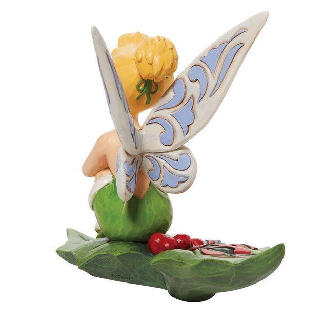 Jim Shore Disney Traditions Tinkerbell Sitting On Holly Figurine