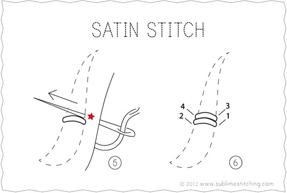 Embroidery How To Satin Stitch Sublime Stitching