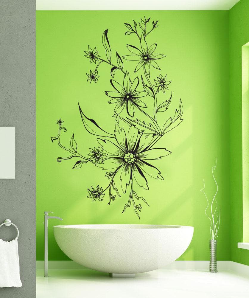 Large Flower Wall Decals Vinyl Flower Stickers Stickerbrand