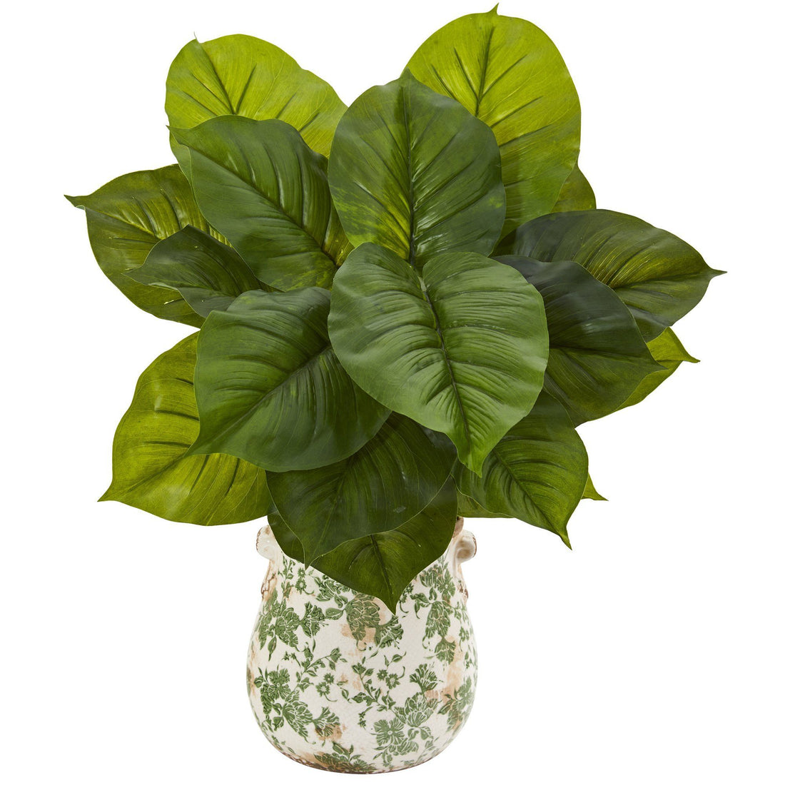 26” Large Philodendron Artificial Plant In Floral Planter Real Touch