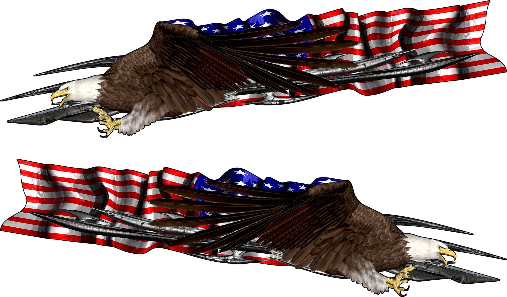 American Flag Bald Eagle Truck Decal Xtreme Digital Graphix