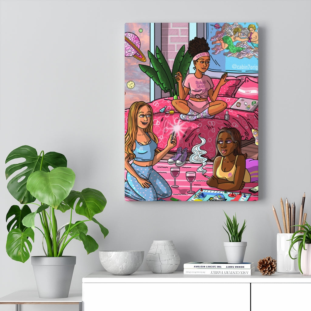 Girls Night Canvas Print Cabin 7 Originals