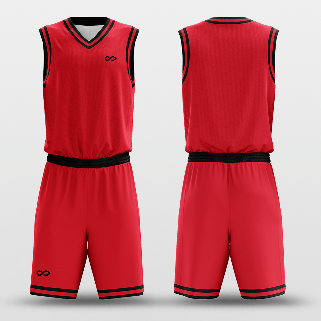 Red Black Custom Basketball Jersey Design For Team Xteamwear