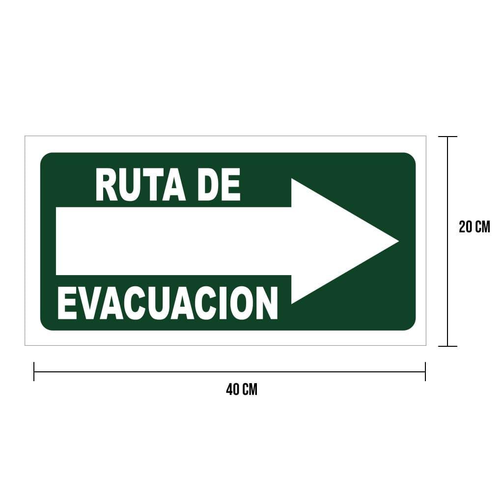 Cartel Ruta De Evacuación Derecha Señalamiento De Seguridad