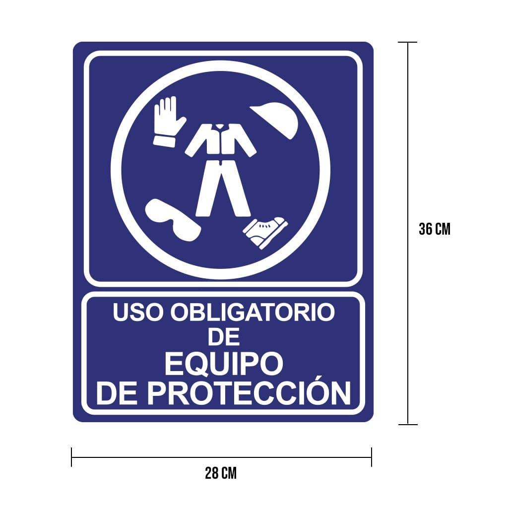 Cartel Uso Obligatorio De Equipo De Seguridad Señalamiento De