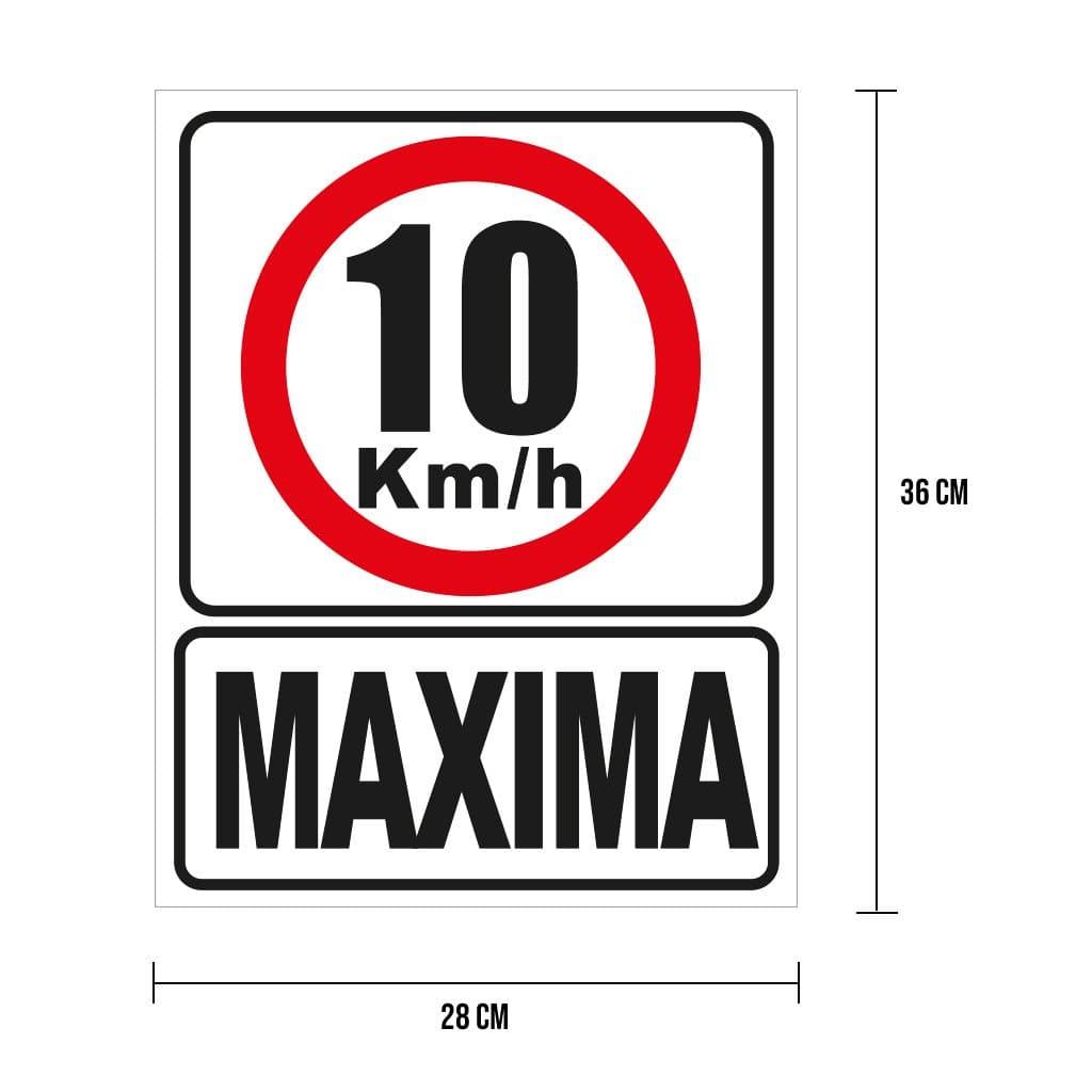 Cartel Velocidad Máxima 10 Kmh Señalamiento De Seguridad Safety Depot Mx