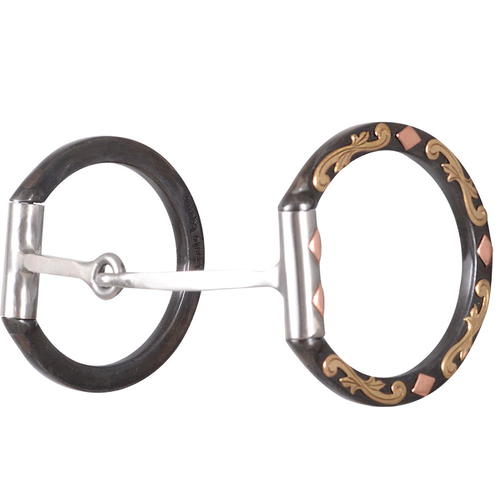 Sherry Cervi Diamond Floral Dee Ring Square Snaffle Bit Teskeys