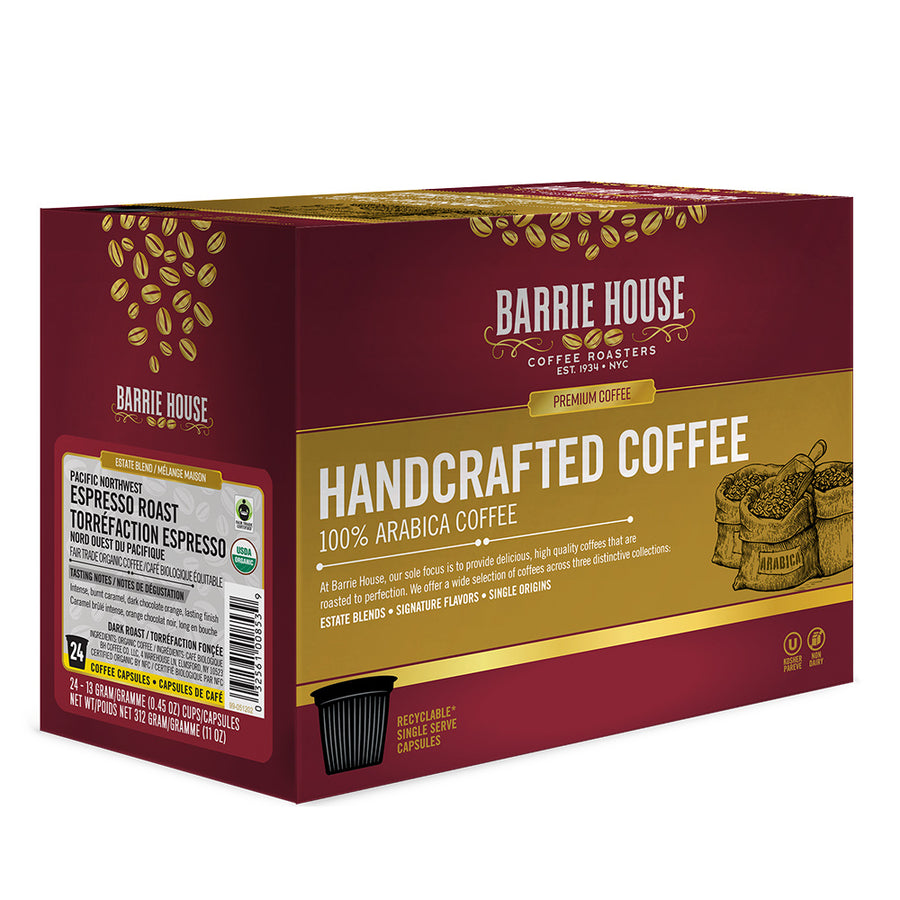 Barrie House Pacific Northwest Espresso Roast Single Serve Coffee Ecs