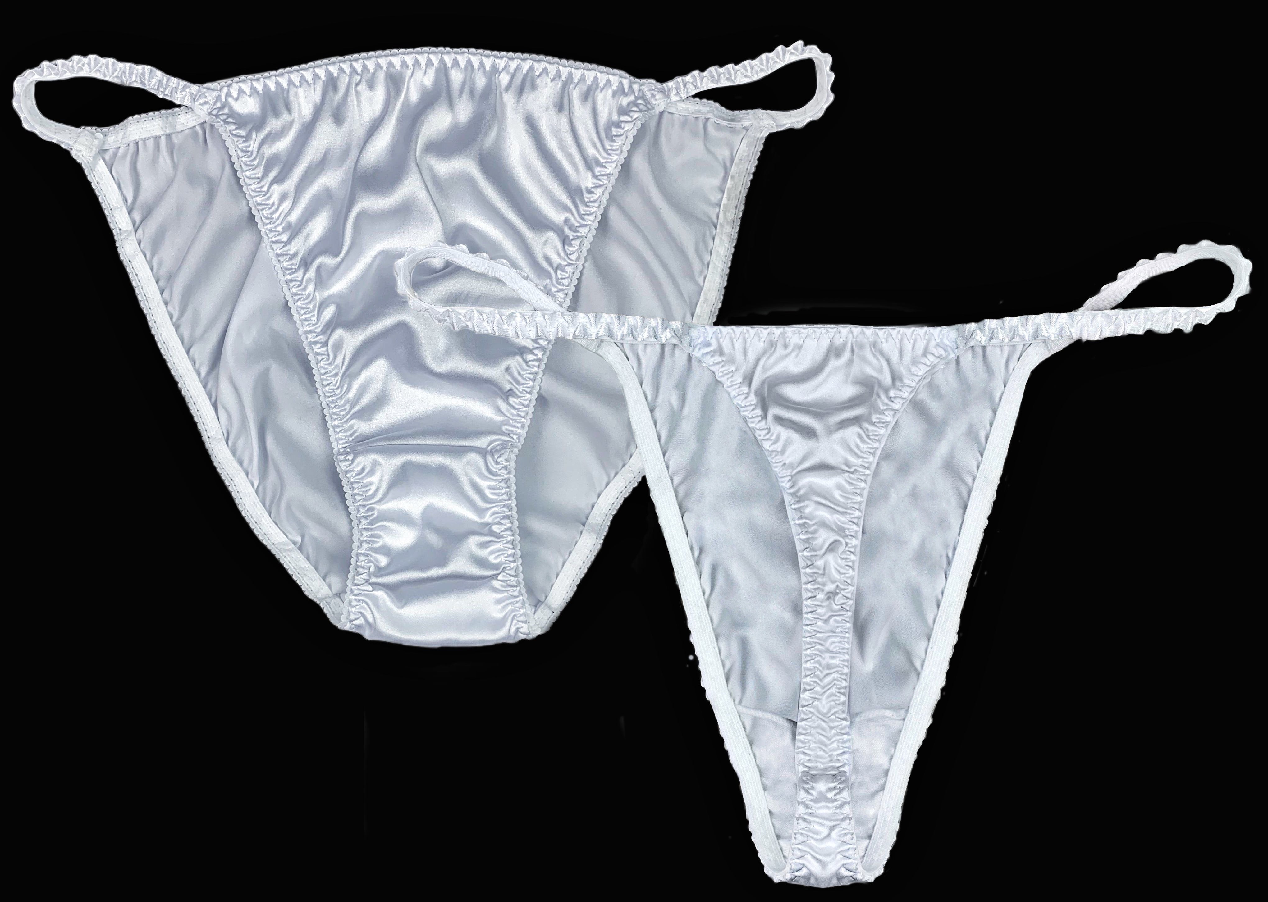 Classic Satin String Bikini And Thong Combo Pack Lexington Intimates